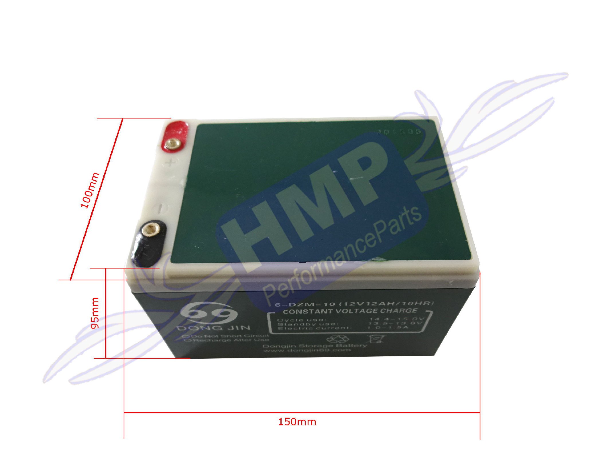 Electric Scooter / Scooter / Bike DONG JIN Battery - 6-DZM-10 - 12V ...