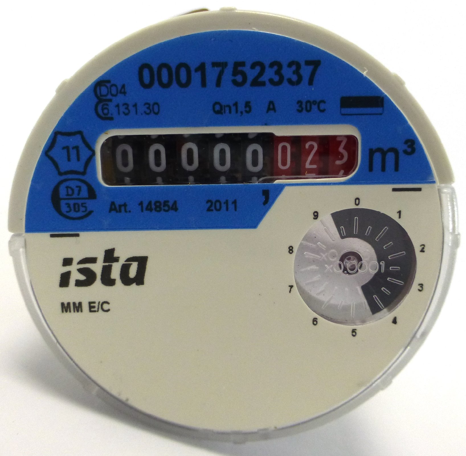 20 Ista Warmwasserzähler Qn 1,5 Wasserzähler Zähler Wasseruhr Istameter ...